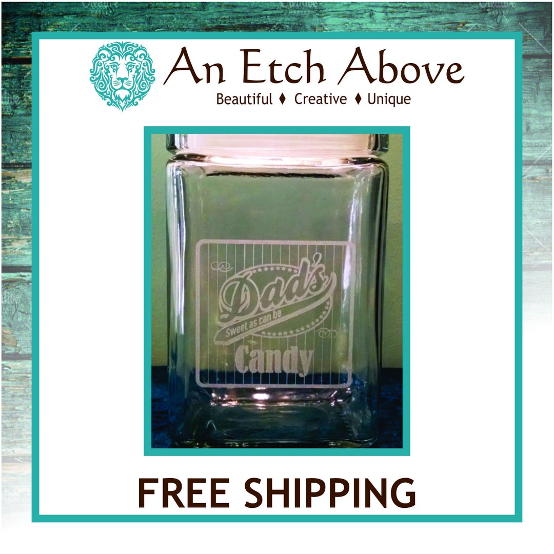 VINTAGE Square Candy Jar With Lid / FREE Personalization - Etsy