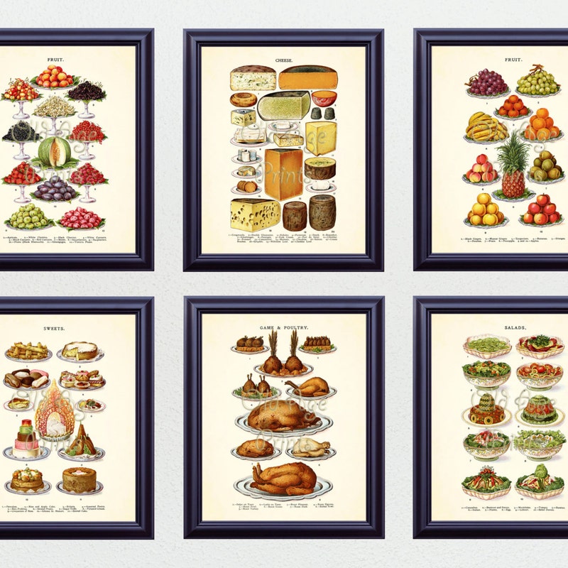 Kitchen Art Set - Etsy
