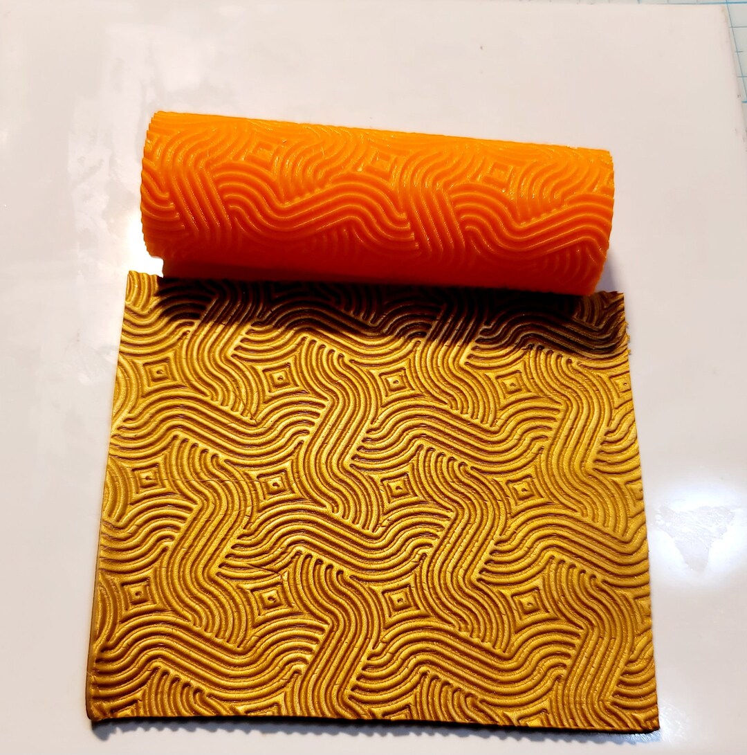 Polymer Clay Cutters #1079-wavy Lines Texture Roller - Etsy
