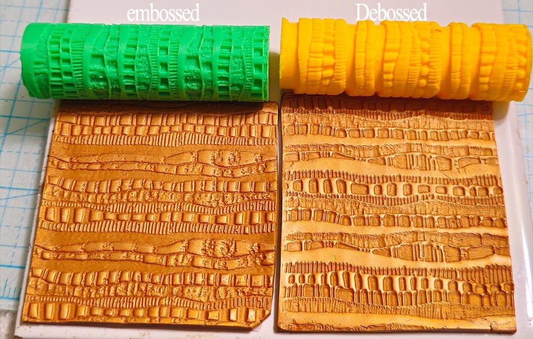 Polymer Clay Cutters #1313-abstract Wavy Lines Roller Embossed or ...