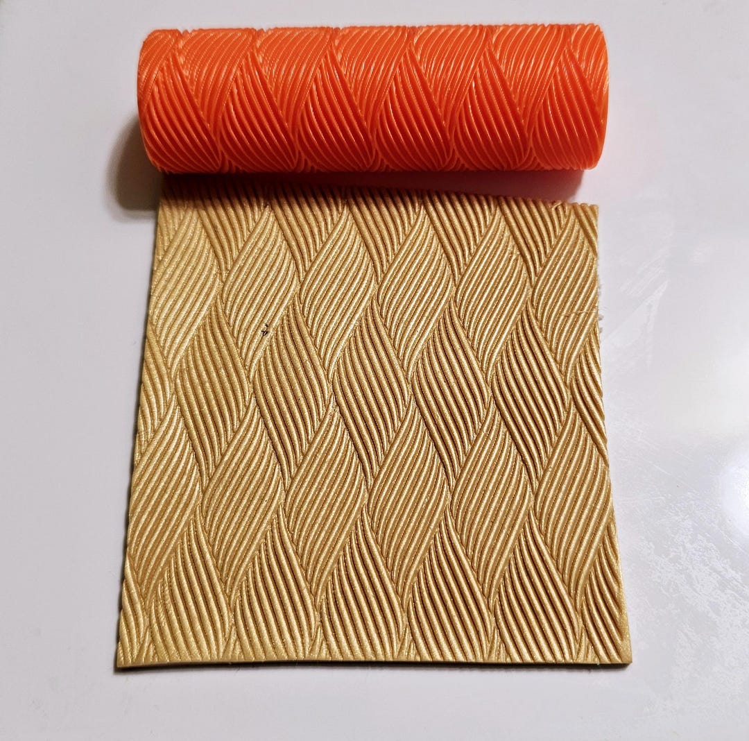 Polymer Clay Cutters -1275-wavy Ribbon Texture Roller 3 Inches - Etsy