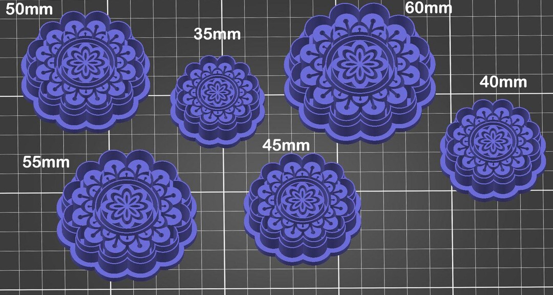 Polymer Clay Cutters #1358-mandala Shape Cutters - Etsy