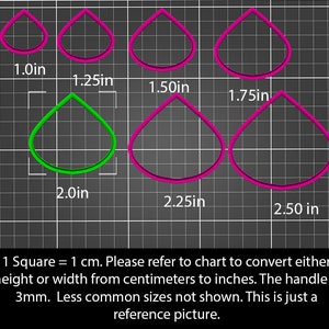 Polymer Clay Cutters #114-teardrop Fat #2 Shape - Etsy