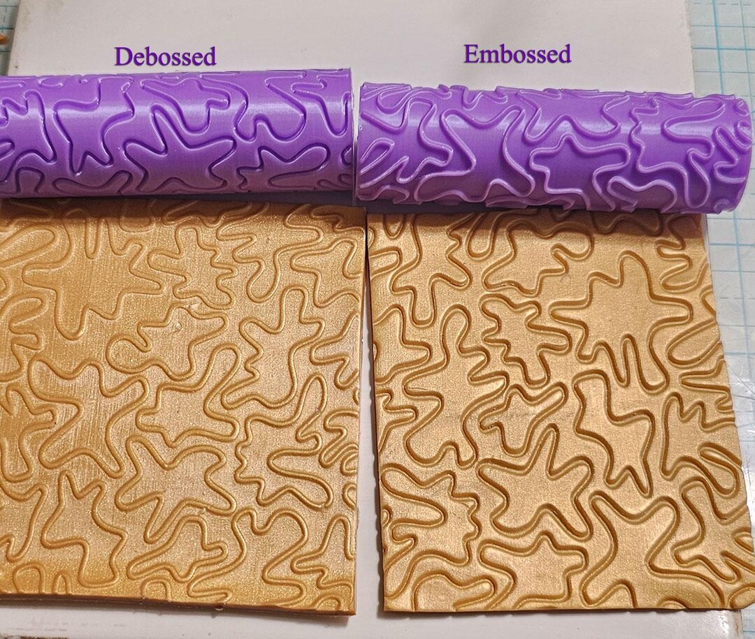 Polymer Clay Cutters #1260-splat Texture Roller Embossed and Debossed ...