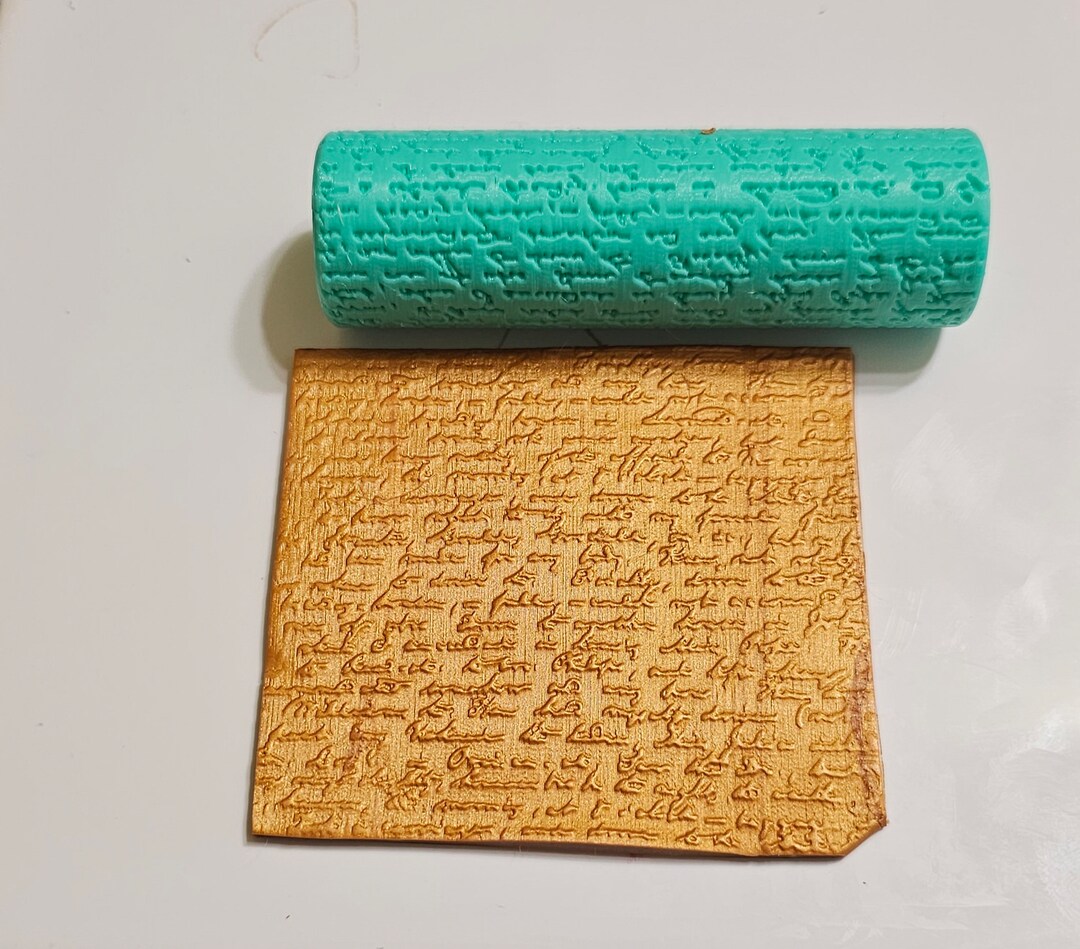 Polymer Clay Cutters #1193- Handwriting Pattern Texture Roller - Etsy