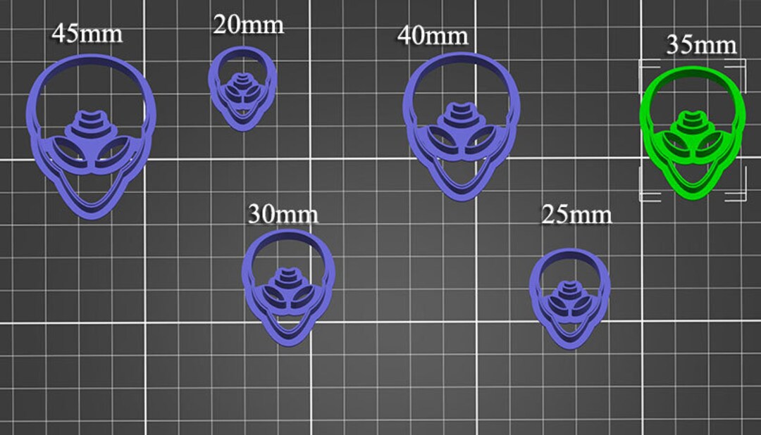 Polymer Clay Cutters 981- Alien Head Embossed - Etsy
