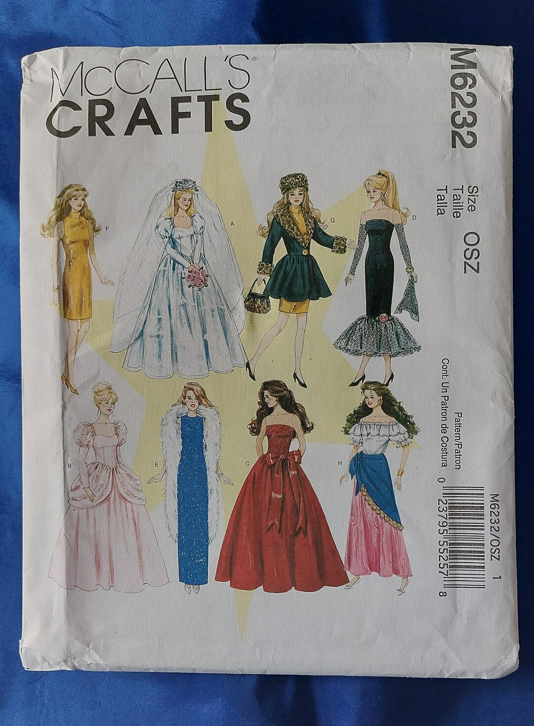 Barbie Doll Dress Pattern Mccall's 6232, Fashion Doll Clothes Makes 8 ...