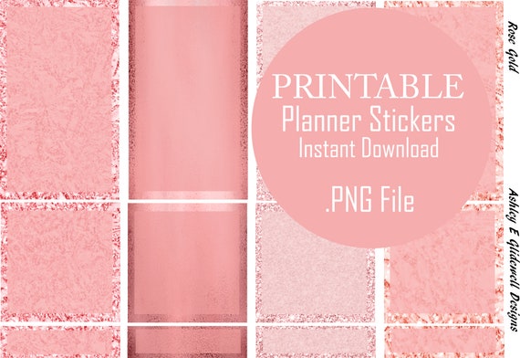 Rose Gold Functional Planner Stickers Printable Planner - Etsy