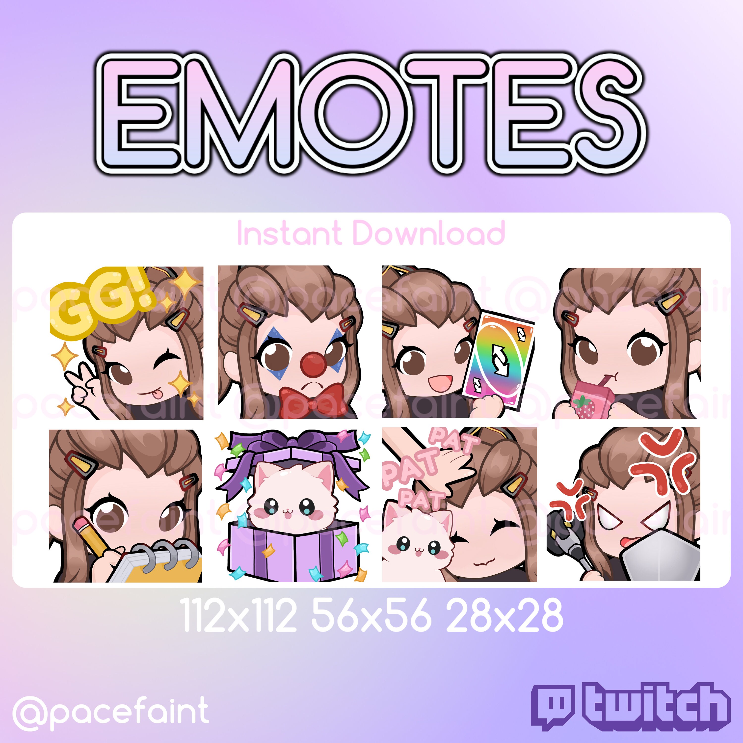 Brigitte Overwatch Twitch Emotes - Etsy