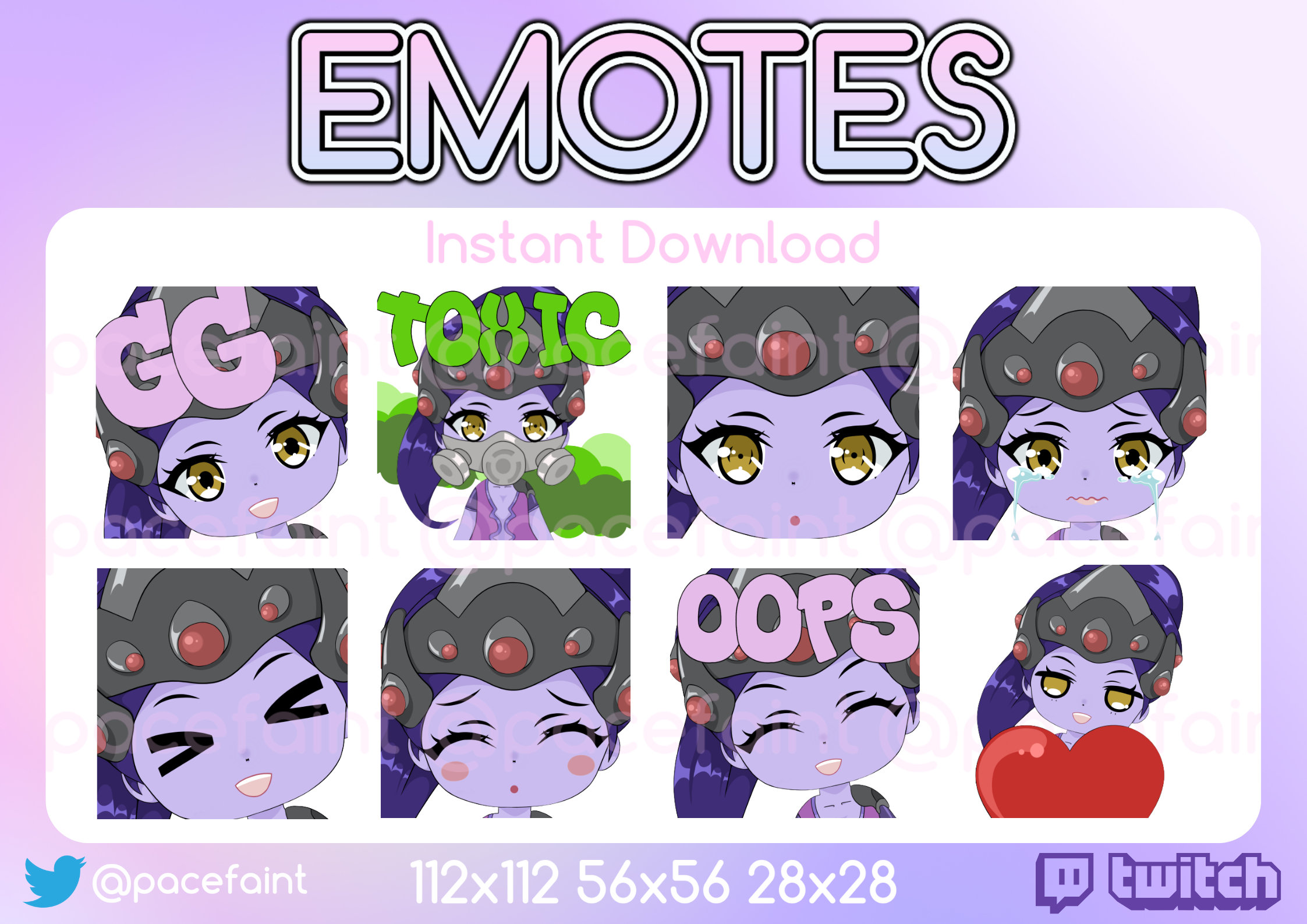Widowmaker Overwatch Twitch Emotes - Etsy