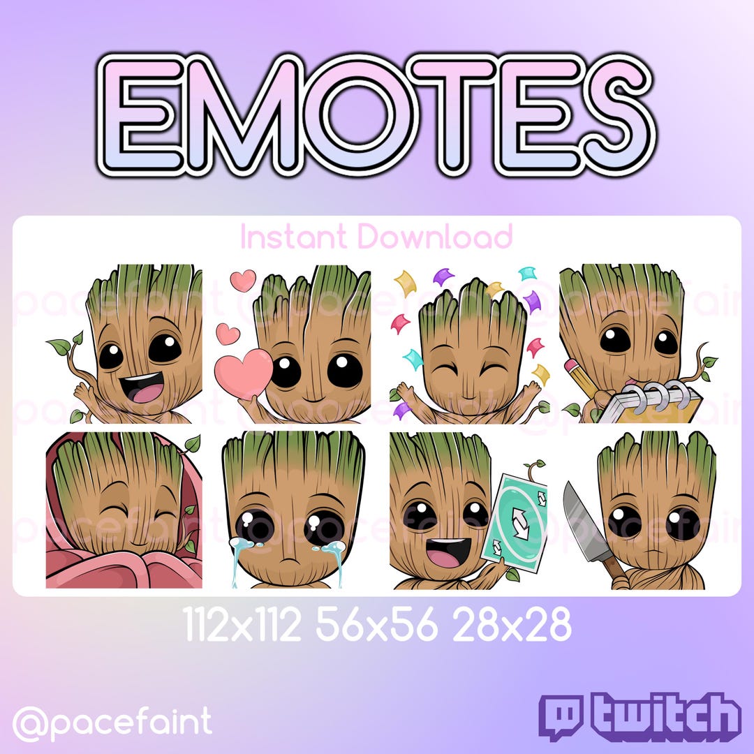 Groot Marvel Rivals Twitch Emotes - Etsy