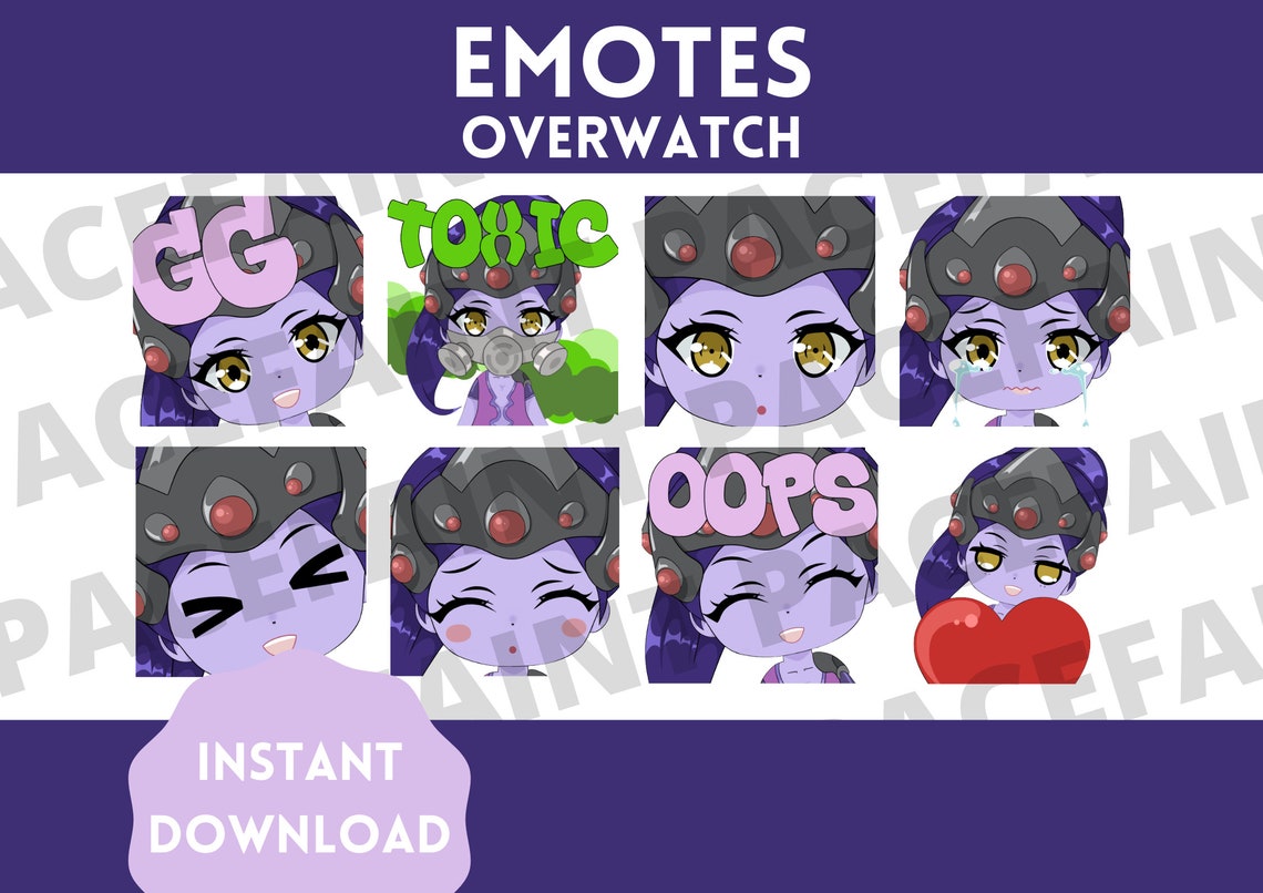 Widowmaker Overwatch Twitch Emotes | Etsy