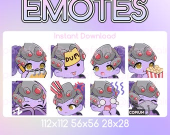 Widowmaker Overwatch Twitch Emote Pack 112x112 / 56x56 / 28x28 - Twitch ...