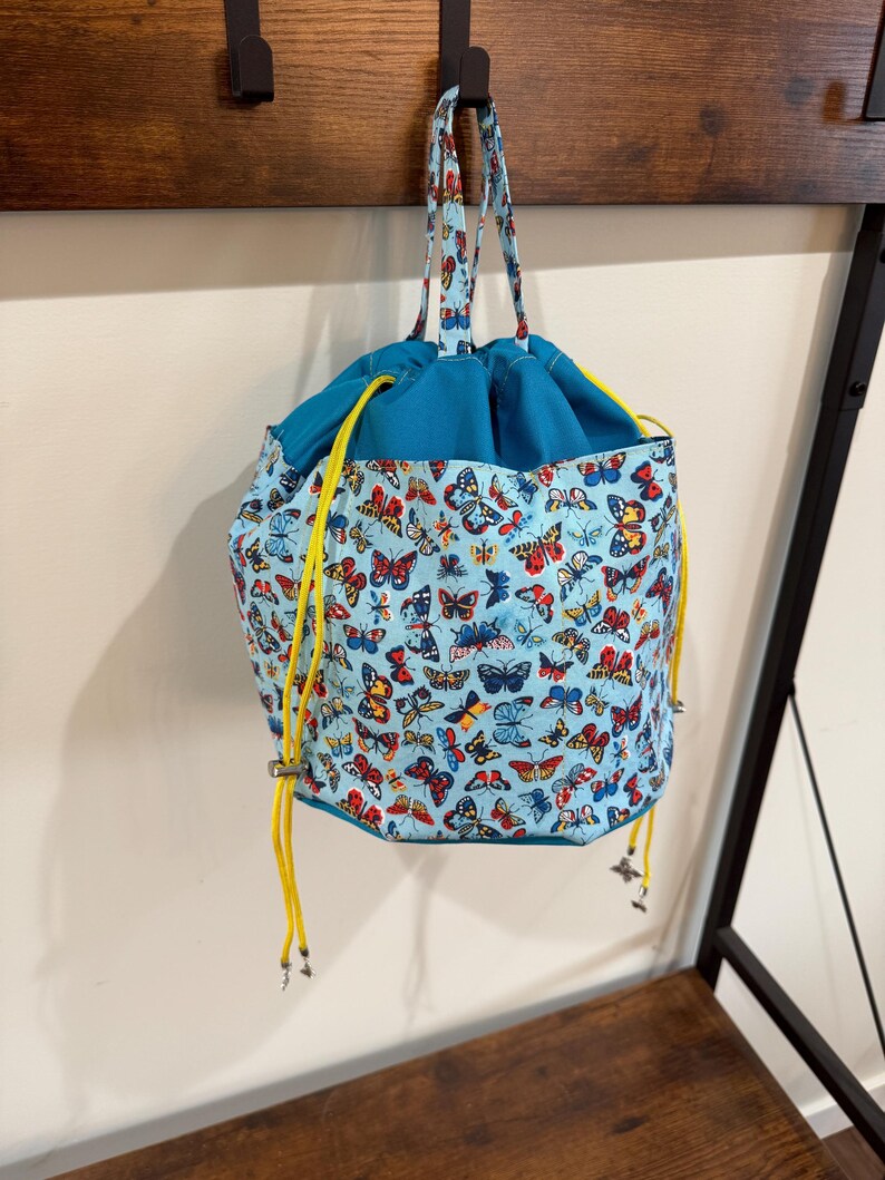 Blue Butterflies Project Bag-large - Etsy