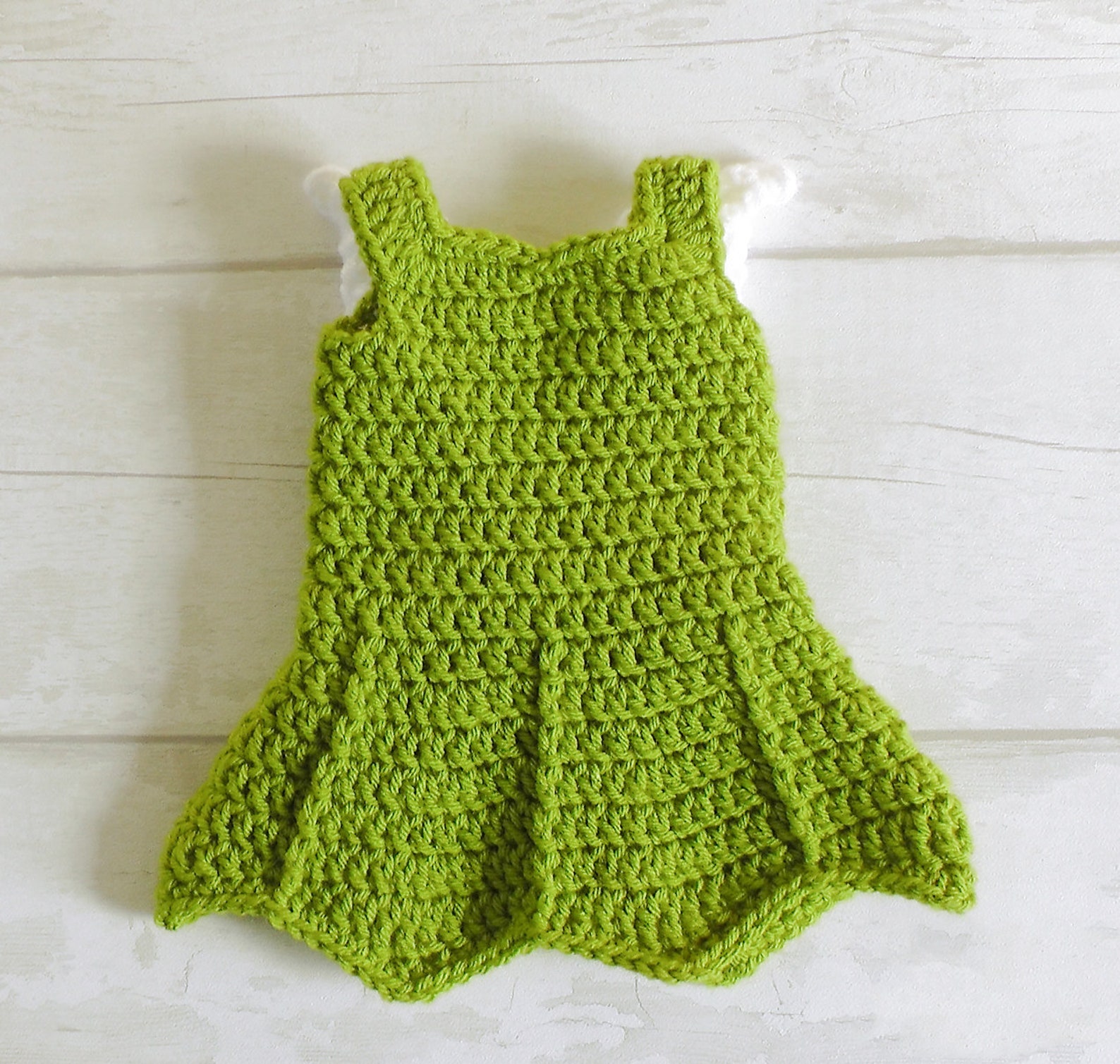 English PDF Crochet Pattern Tinkerbell Fairy Dress Set Chunky - Etsy