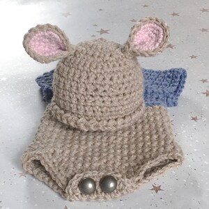 English PDF Crochet Pattern Baby Roo Hat and Romper Suit 5 Sizes ...