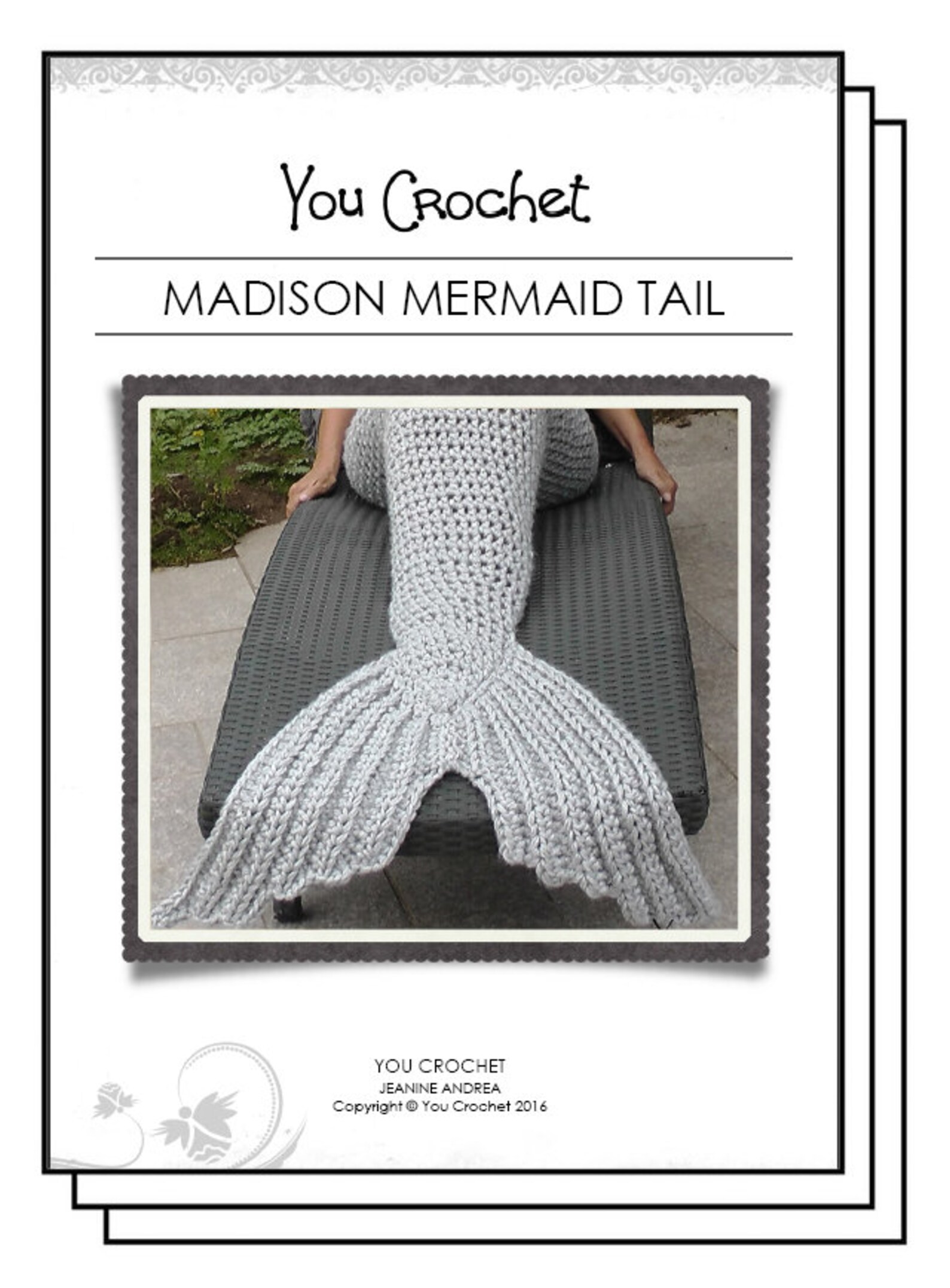 English PDF Crochet Pattern Madison Mermaid Tail Blanket | Etsy
