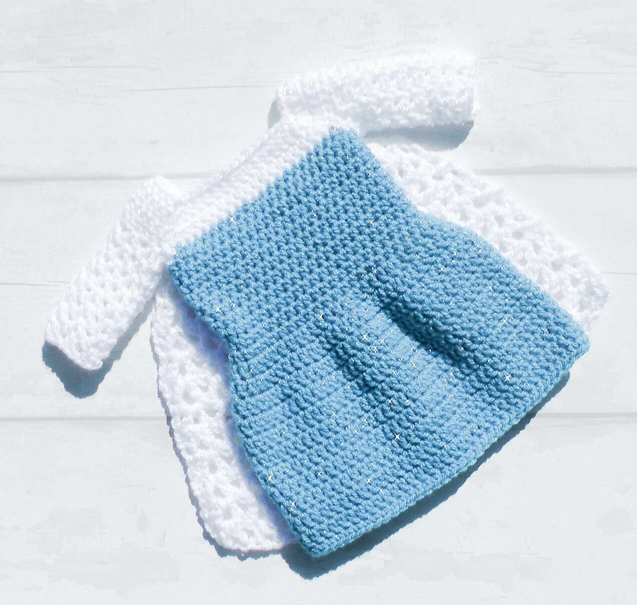 English PDF Crochet Pattern Queen Elsa Dress Set 3 Sizes | Etsy UK