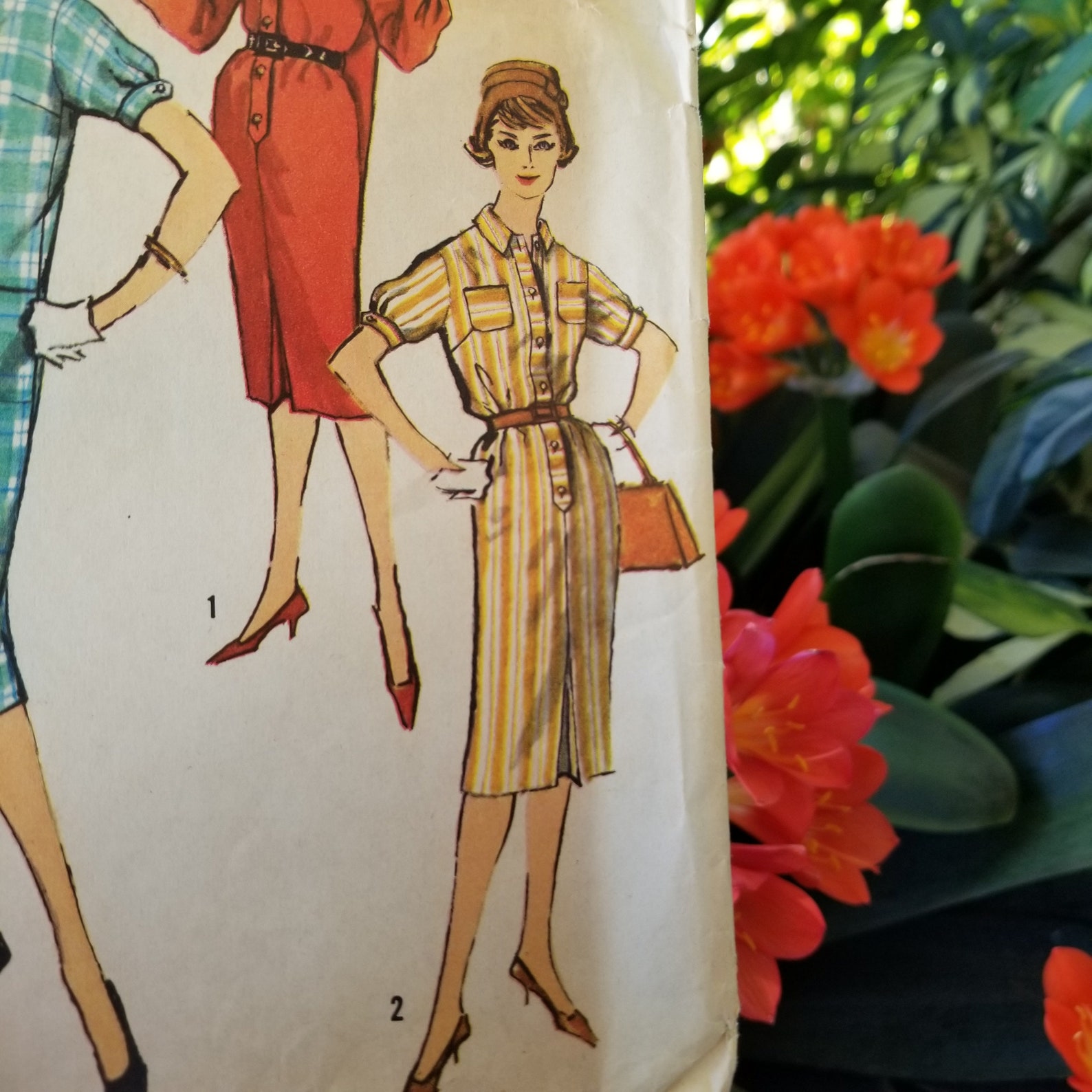 1960s Simplicity Pattern 2746 Misses' One-piece Dress Size 14 Bust 34 ...