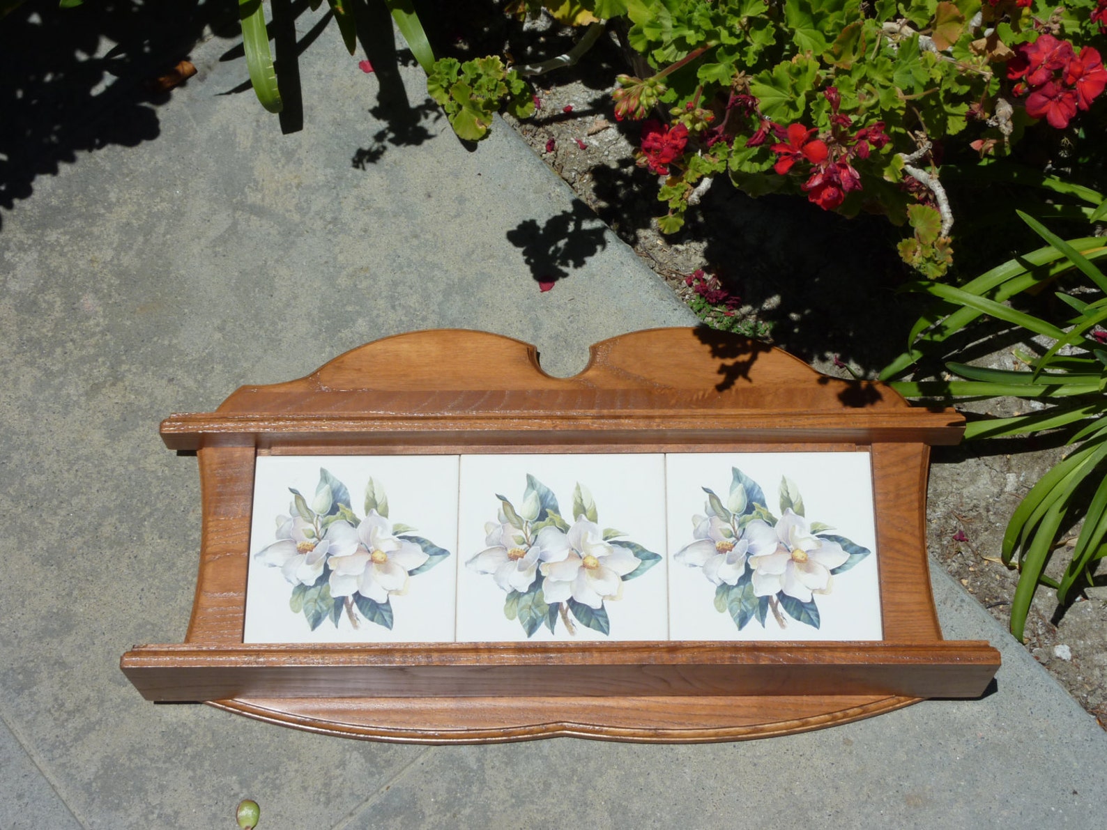 Magnolia Flowers Solid Wood Decorative Shelf Wall Hanging - Etsy