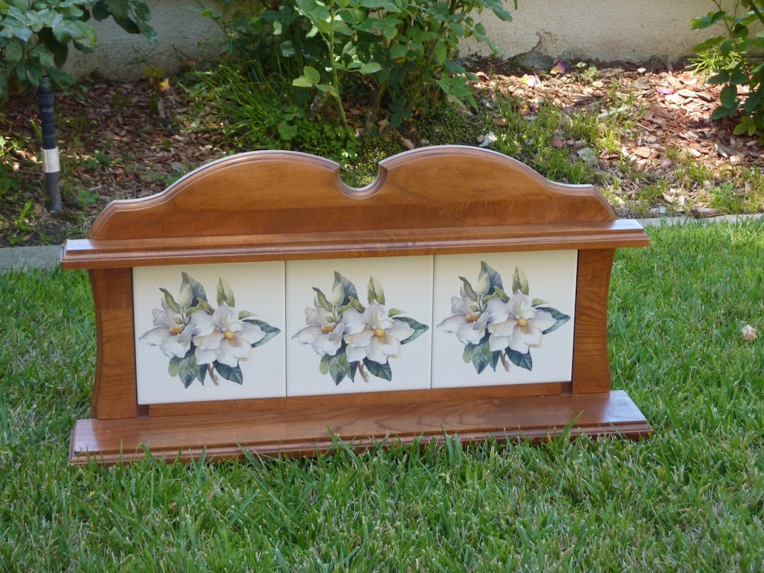 Magnolia Flowers Solid Wood Decorative Shelf Wall Hanging - Etsy