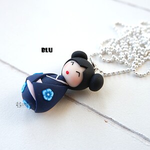 Kokeshi Doll in Fimo, Japanese Dolls With Colorful Kimonos, Polymer ...