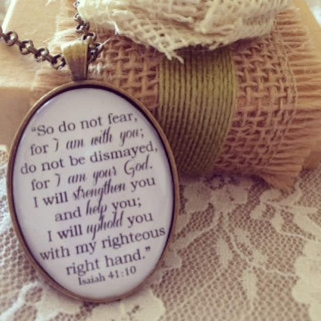 Isaiah 41:10 Bible Verse Pendant Necklace - Etsy