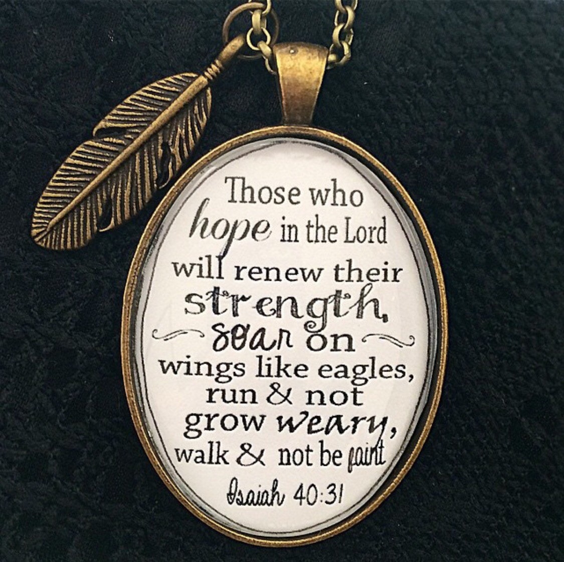 Isaiah 40:31 Bible Verse Pendant Necklace - Etsy