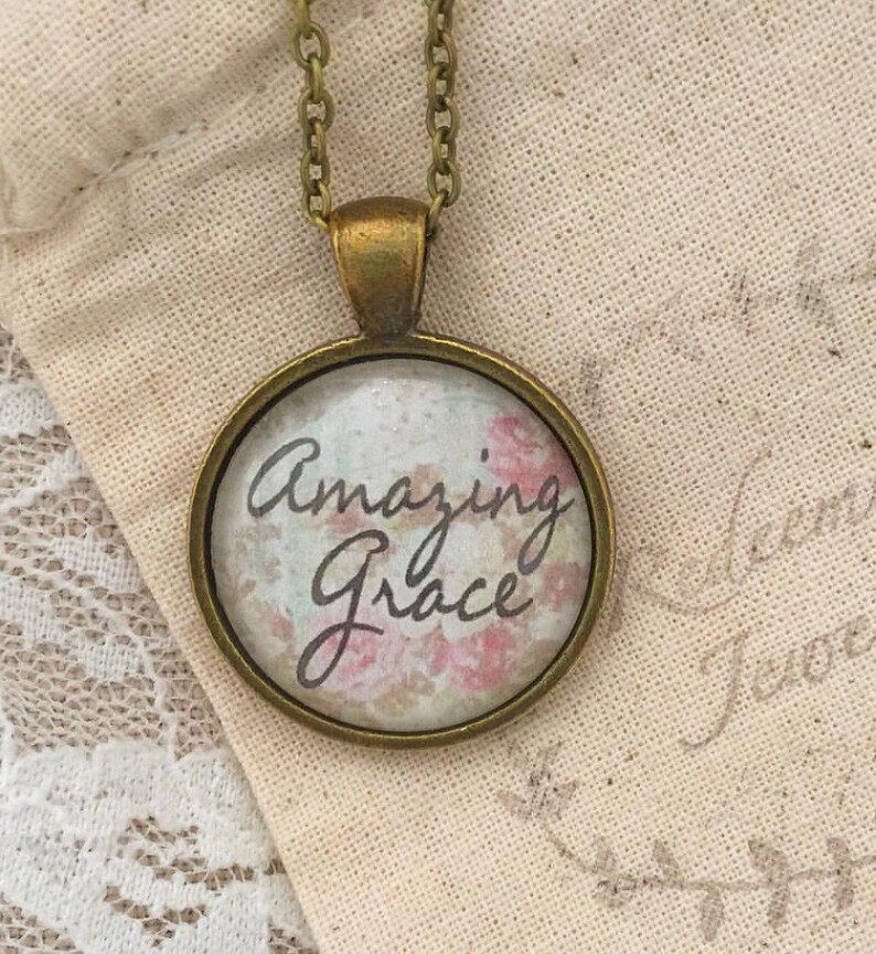 Amazing Grace Pendant Necklace - Etsy