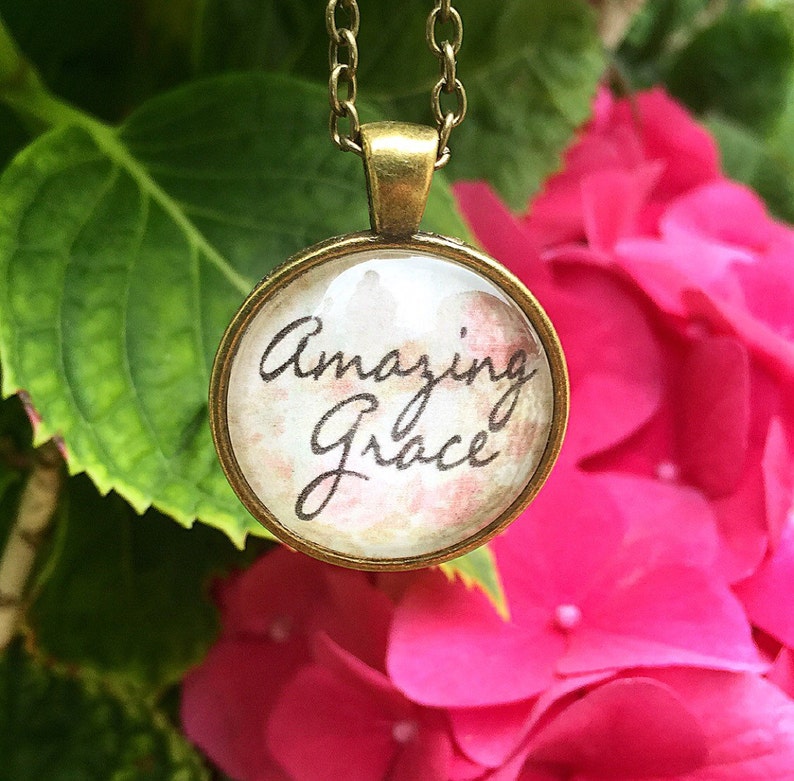 Amazing Grace Pendant Necklace - Etsy