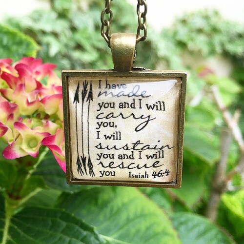 Isaiah 41:10 Bible Verse Pendant Necklace - Etsy