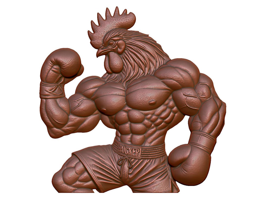 Mighty Rooster Boxer 3D Model STL File: CNC Router, Laser, 3D Printing (digital Download) - Etsy