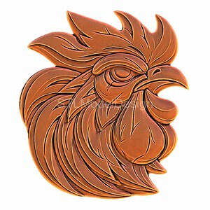 Majestic Rooster 3D Model STL File for CNC Carving & 3D Printing ...