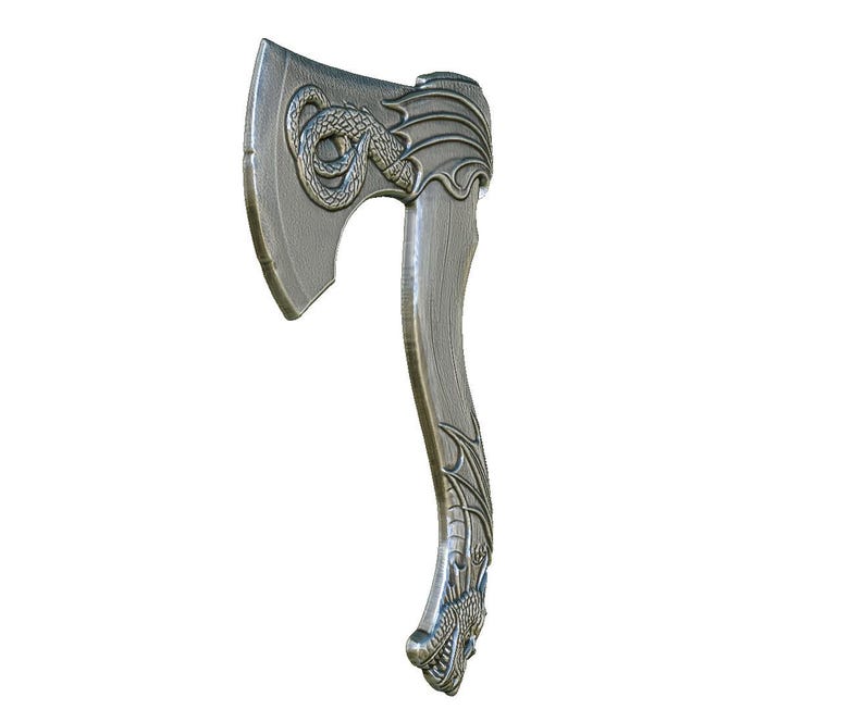 Dragon Axe 3D Model STL File: CNC, Laser, & 3D Printing (digital ...