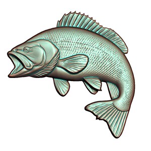 Largemouth Bass 3D Model STL File: CNC Router, Laser, 3D Printing ...