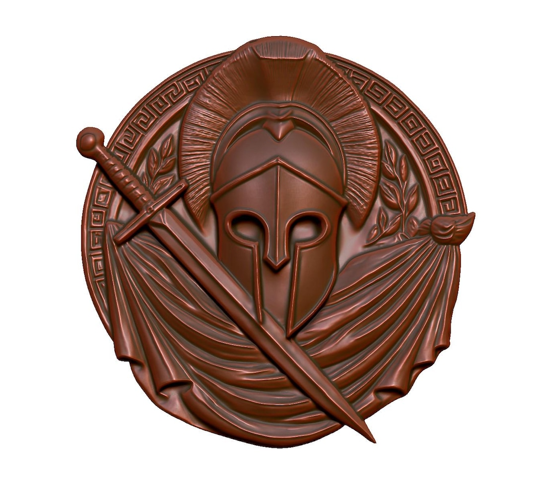 Spartan Warrior Helmet 3D Model: CNC Router, Laser, 3D Printing ...