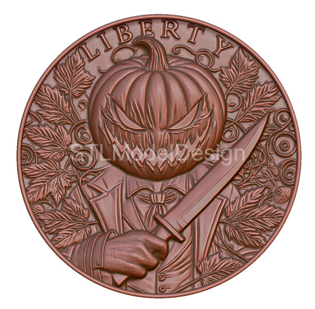 Sinister Harvest Pumpkin 3D Model STL File: CNC Router, Laser, 3D ...