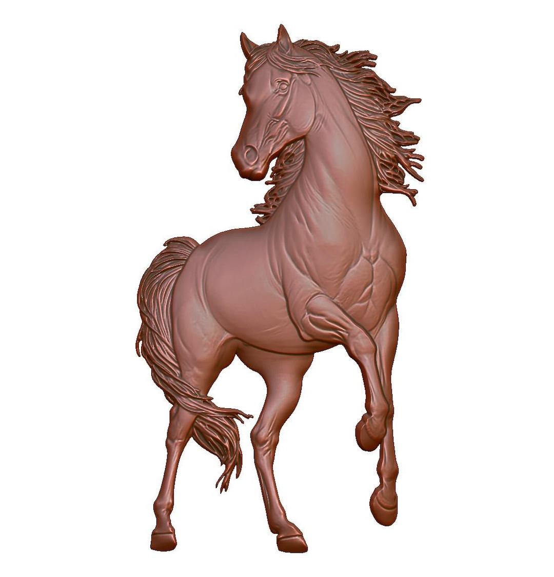 Majestic Rearing Horse 3D STL Model: CNC, Laser, 3D Printing (digital ...