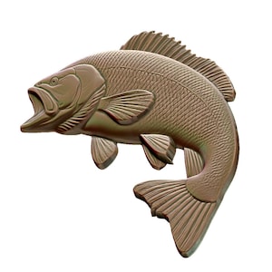 Largemouth Bass 3D Model STL File: CNC Router, Laser, 3D Printing ...