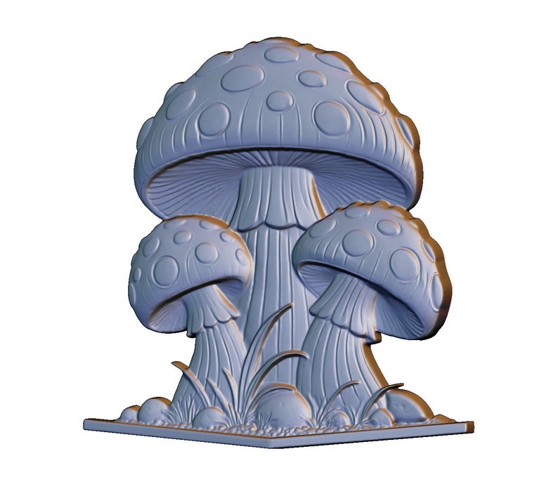 Enchanted Mushrooms 3D Model STL File: CNC Router, Laser, 3D Printing ...