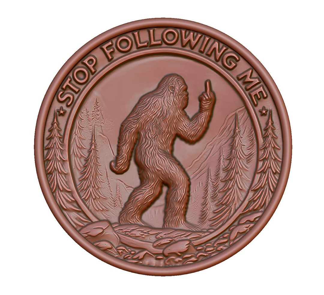 Bigfoot Stop Following Me 3D Model STL File for CNC Router, Laser ...