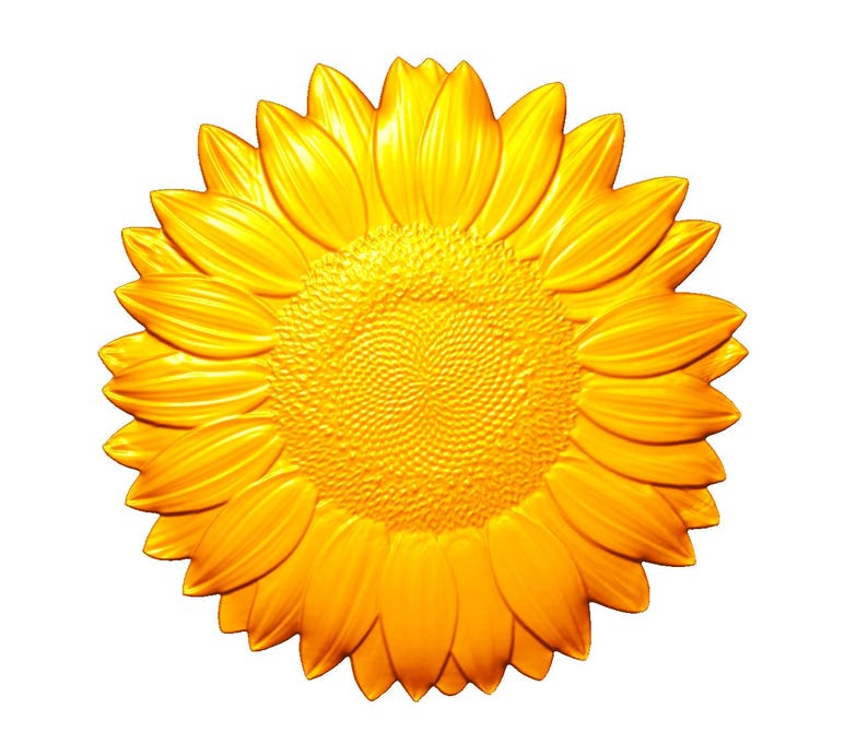 Sunflower 3D Model STL File: CNC Router, Laser Engraving & 3D Printing ...