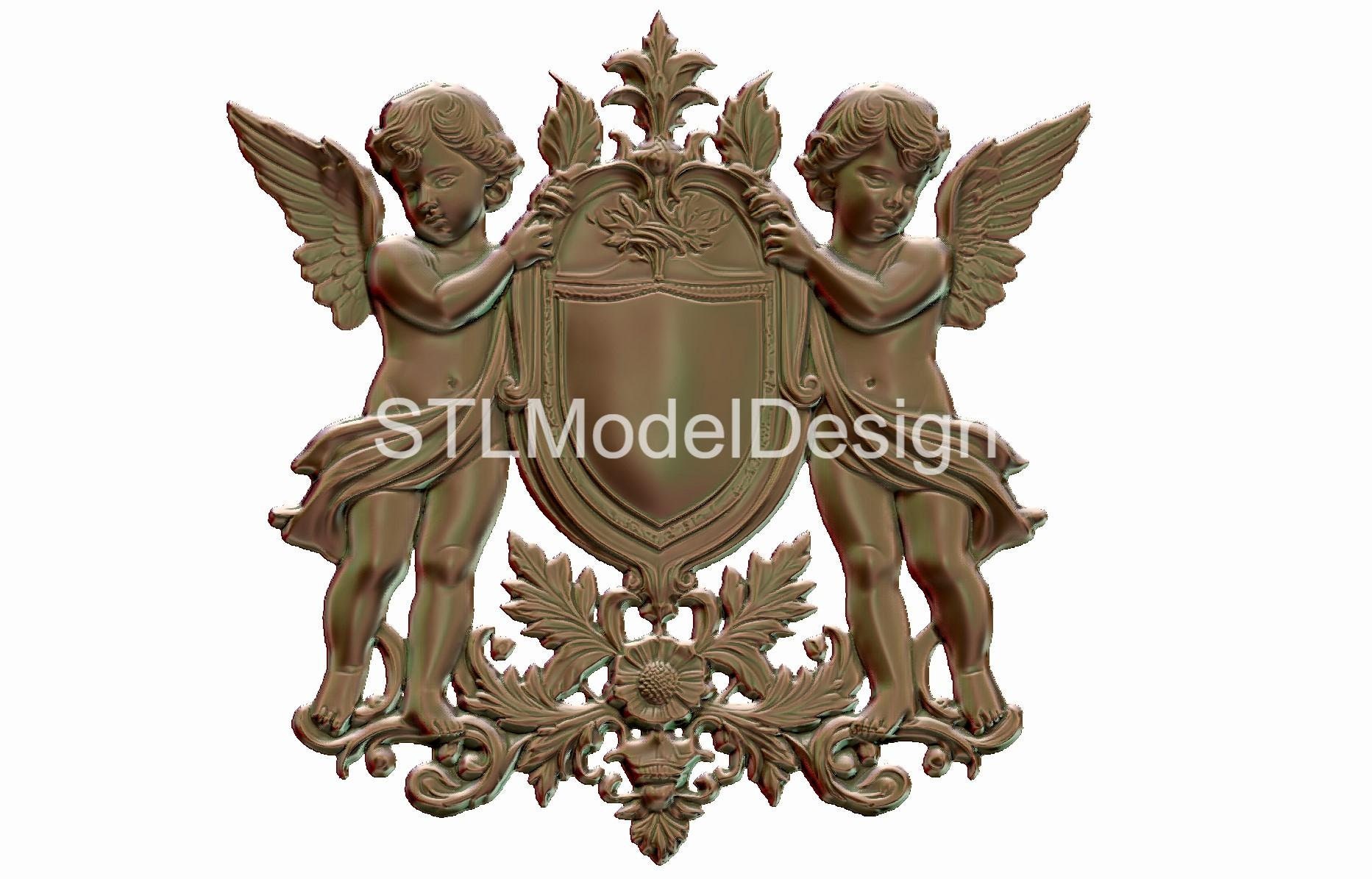 Guardian Angels 3D Model STL File for CNC Carving & 3D Printing ...
