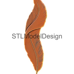 Graceful Feather 3D Model STL File for CNC Carving & 3D Printing ...