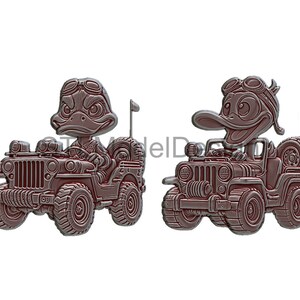 Duck in Jeep 3D Model STL File: CNC Router, Laser, 3D Printing (digital ...