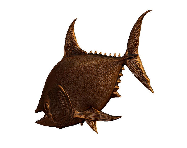 Tuna Fish Wall Art 3D Model STL File, CNC Router, Laser Engraving ...