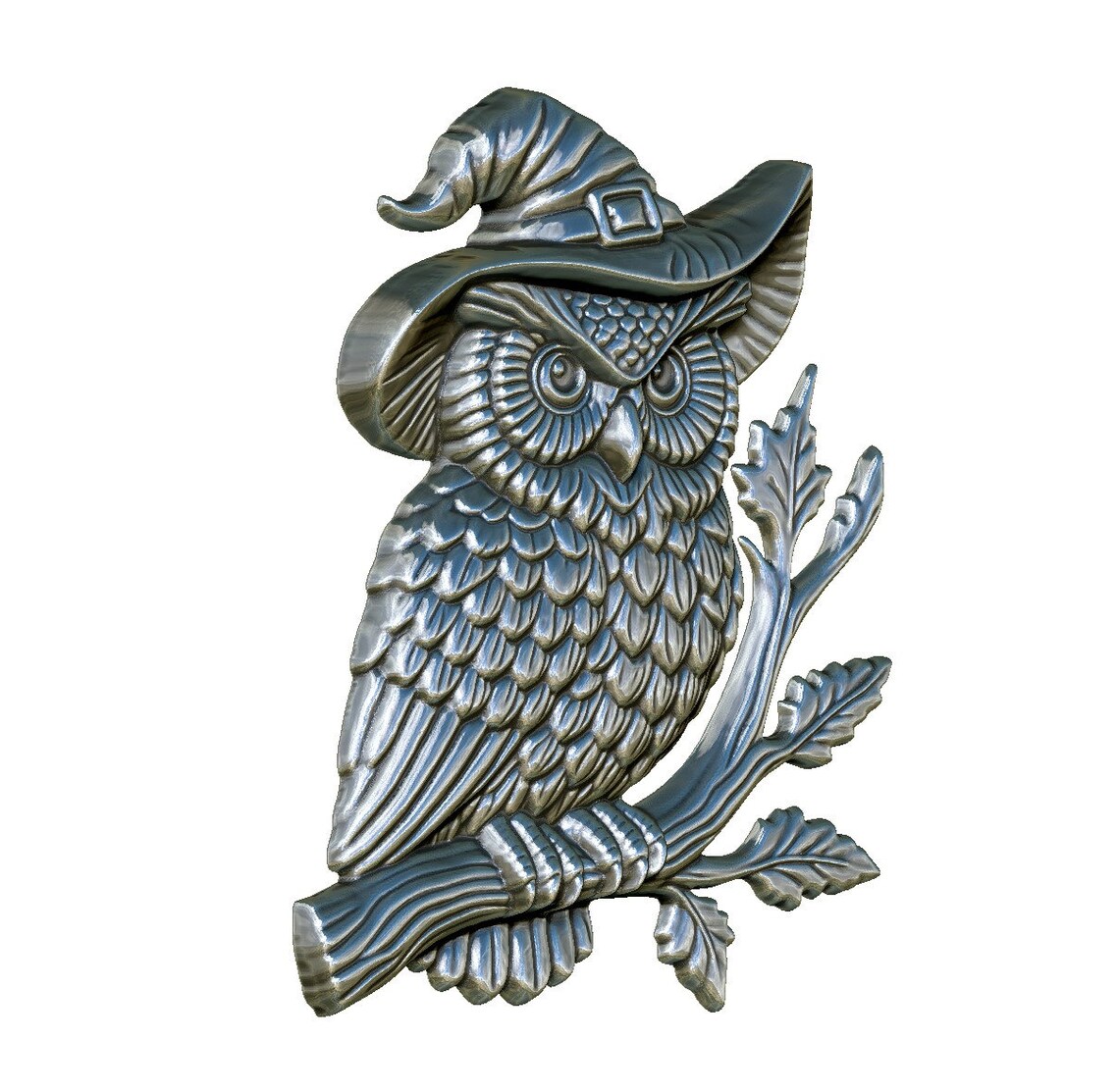 Witchy Owl Halloween 3D Model STL File: CNC Router, Laser, 3D Printing ...