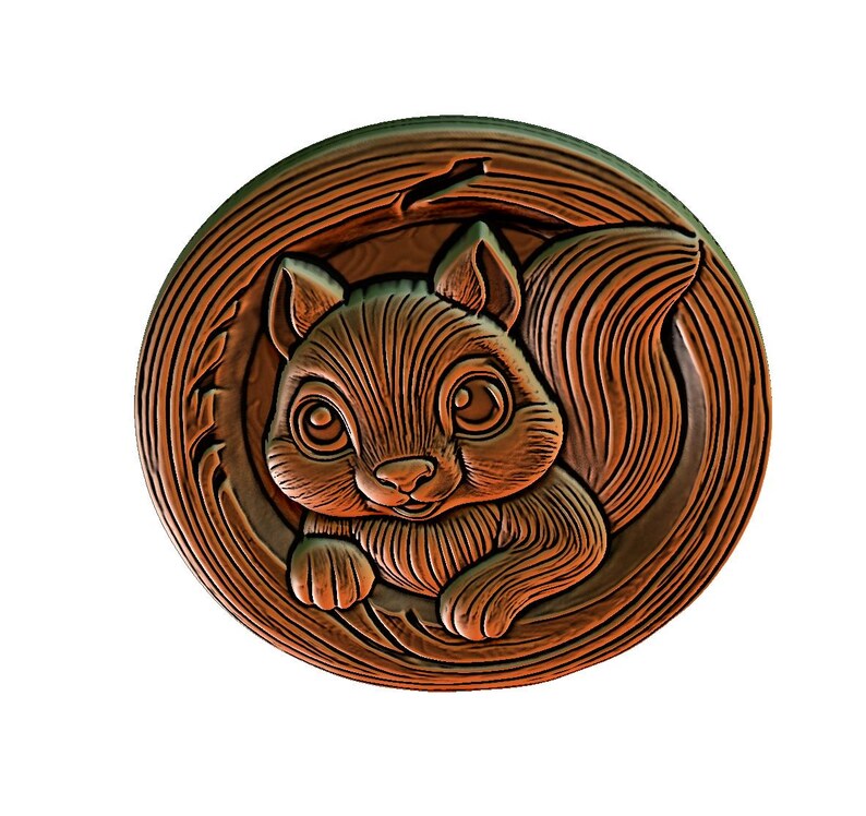 Squirrel 3D Model STL File, CNC Router, Laser Engraving (digital ...