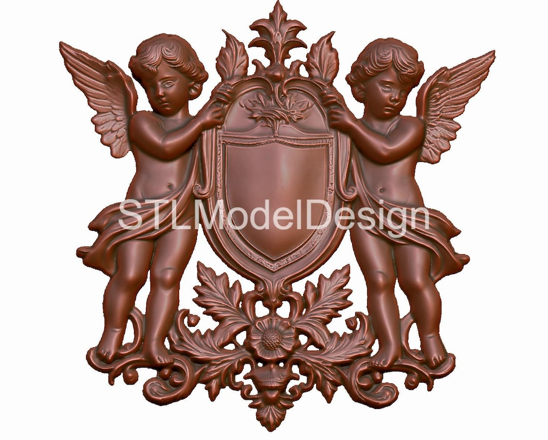 Guardian Angels 3D Model STL File for CNC Carving & 3D Printing ...
