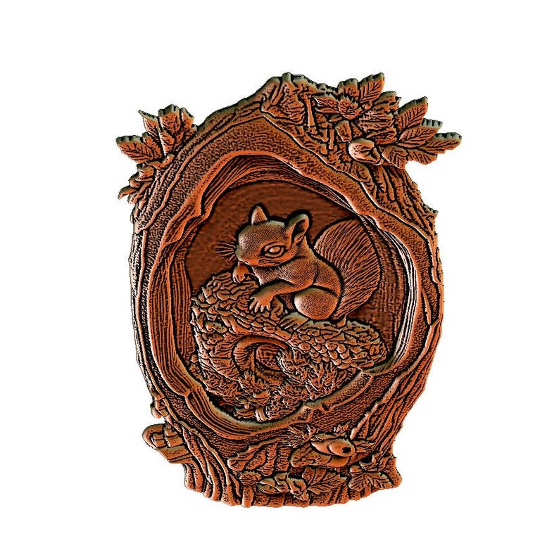 Forest Squirrel Relief 3D Model STL File, CNC Router, Laser Cut ...